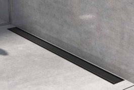 J-Drain Linear Drain Matt Black Irwin Tiles & Hardwood Flooring