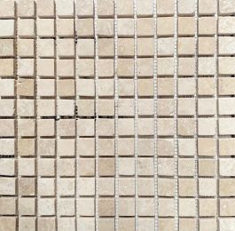 Light Travertine Tumbled Mosaic 30 x 30cm Irwin Tiles & Hardwood Flooring